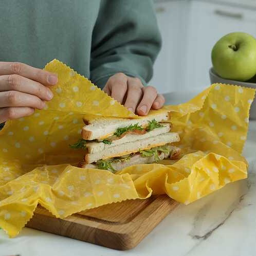 Hanna's Beeswax Wraps Sandwich Wrap - Earthmother.ie