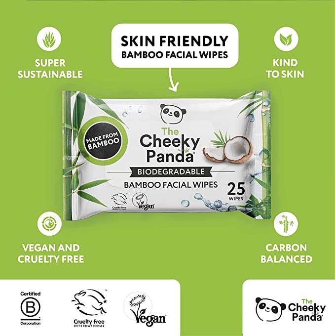 Cheeky Panda Bamboo Cleansing Facial Wipes - Earthmother.ie
