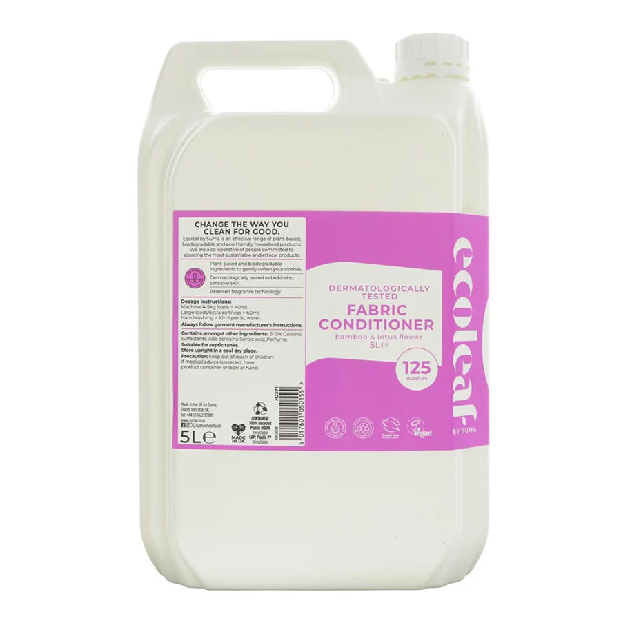 Ecoleaf Fabric Conditioner 5 Ltr Bamboo Lotus - Earthmother.ie