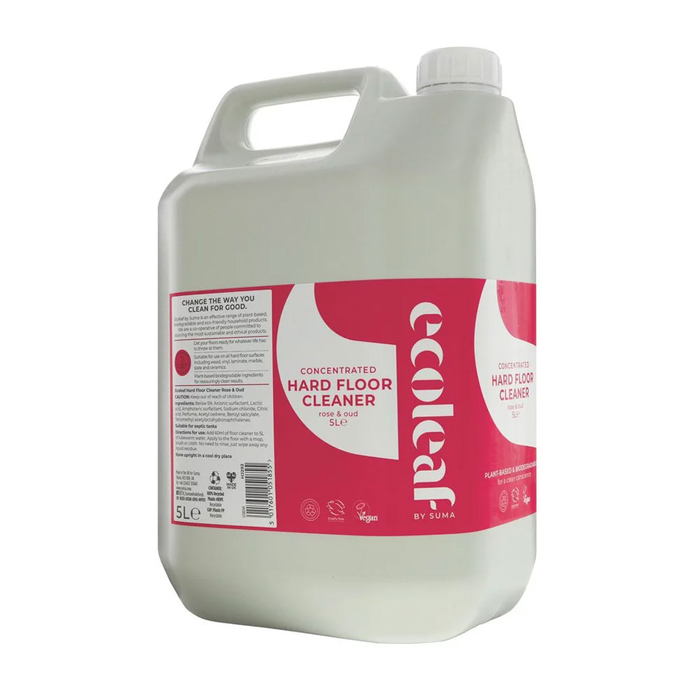 Ecoleaf Hard Floor Cleaner 5 Litre Rose Oud - Earthmother.ie