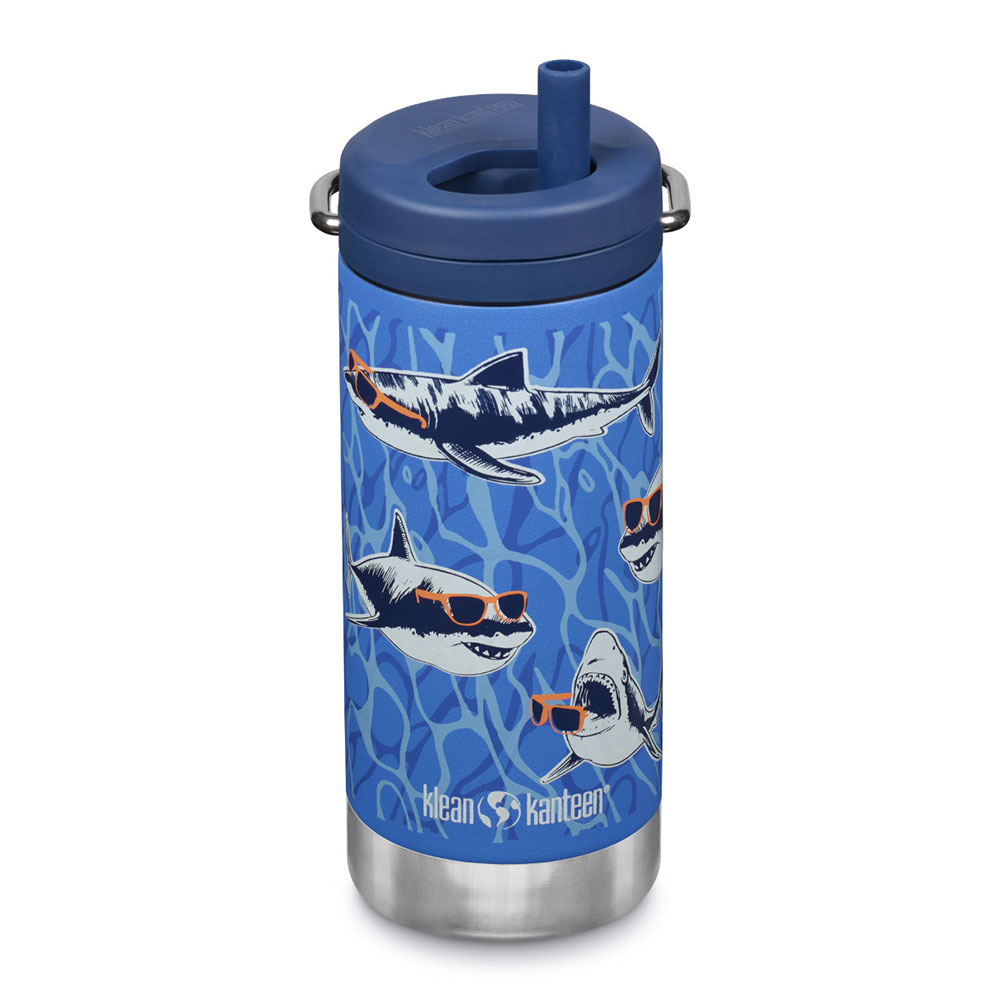 Klean Kanteen Insulated Kids Bottle Sharks - Earthmother.ie