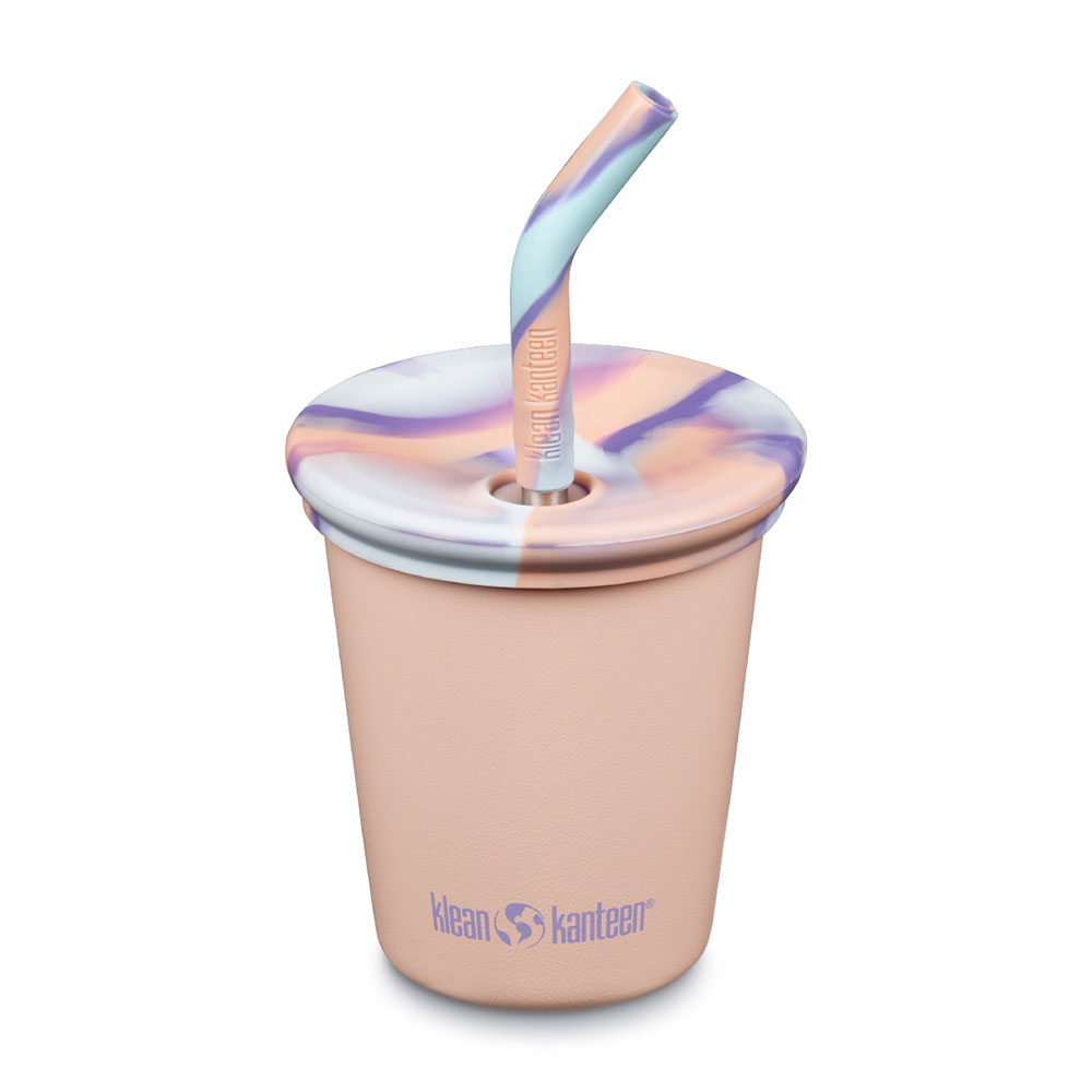 Klean Kanteen Kids Cup with Straw Peach Parfait - Earthmother.ie