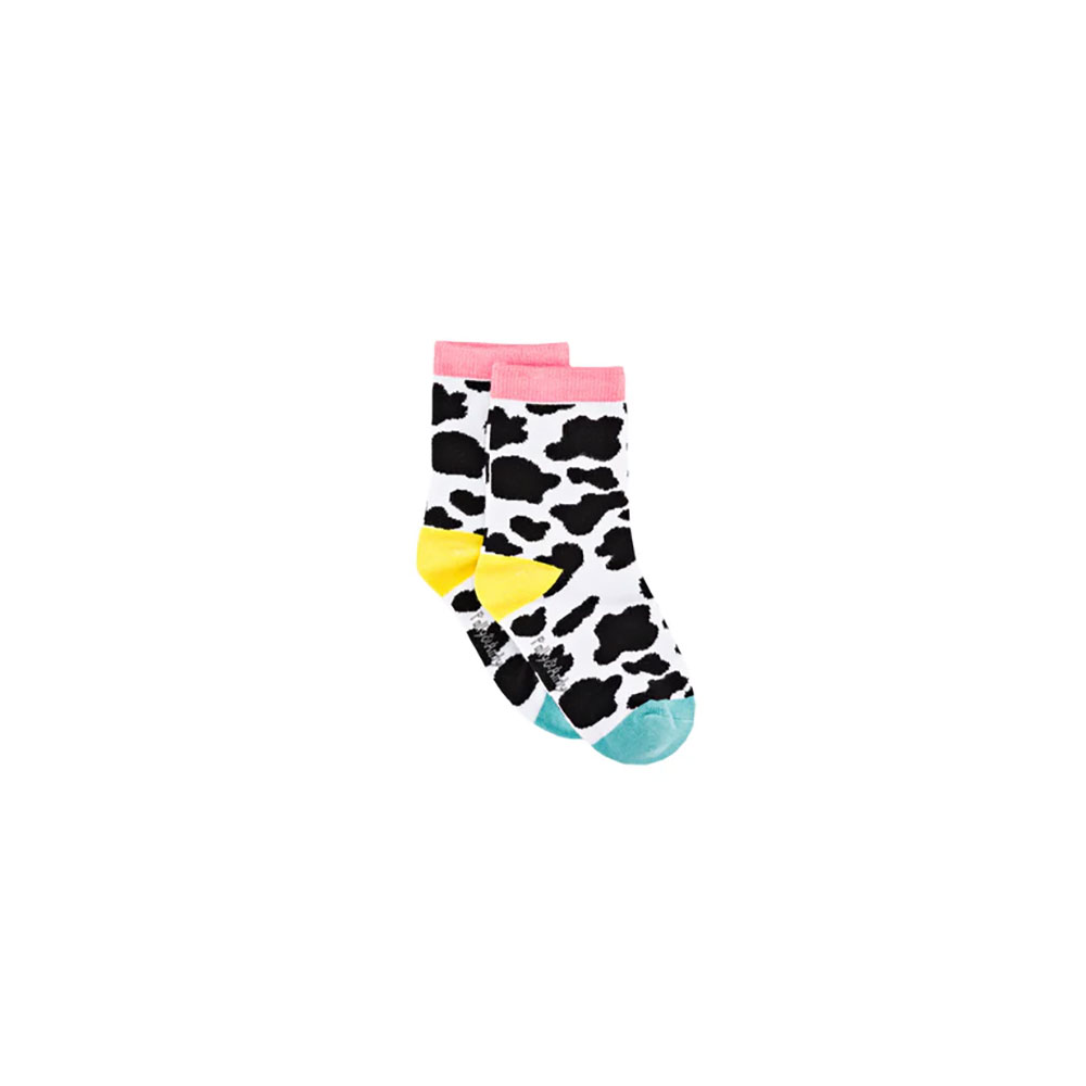 Polly and Andy Bamboo Kids Socks Sustainable Antibacterial Soft Seams Cows