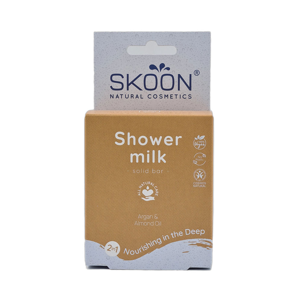 Skoon Solid Shower Bar Milk Argan & Almond - Earthmother.ie