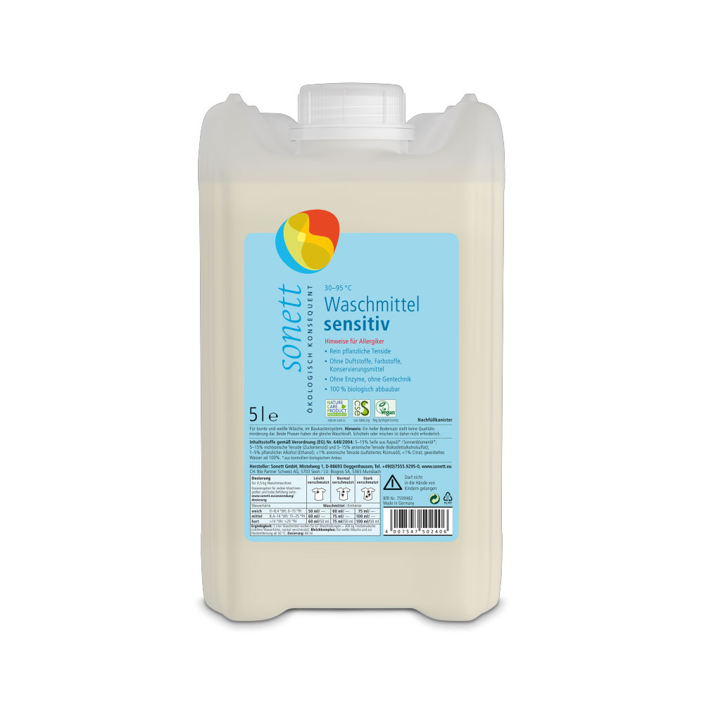 Sonett Sensitive Washing Up Liquid 1 Litre - Earthmother.ie