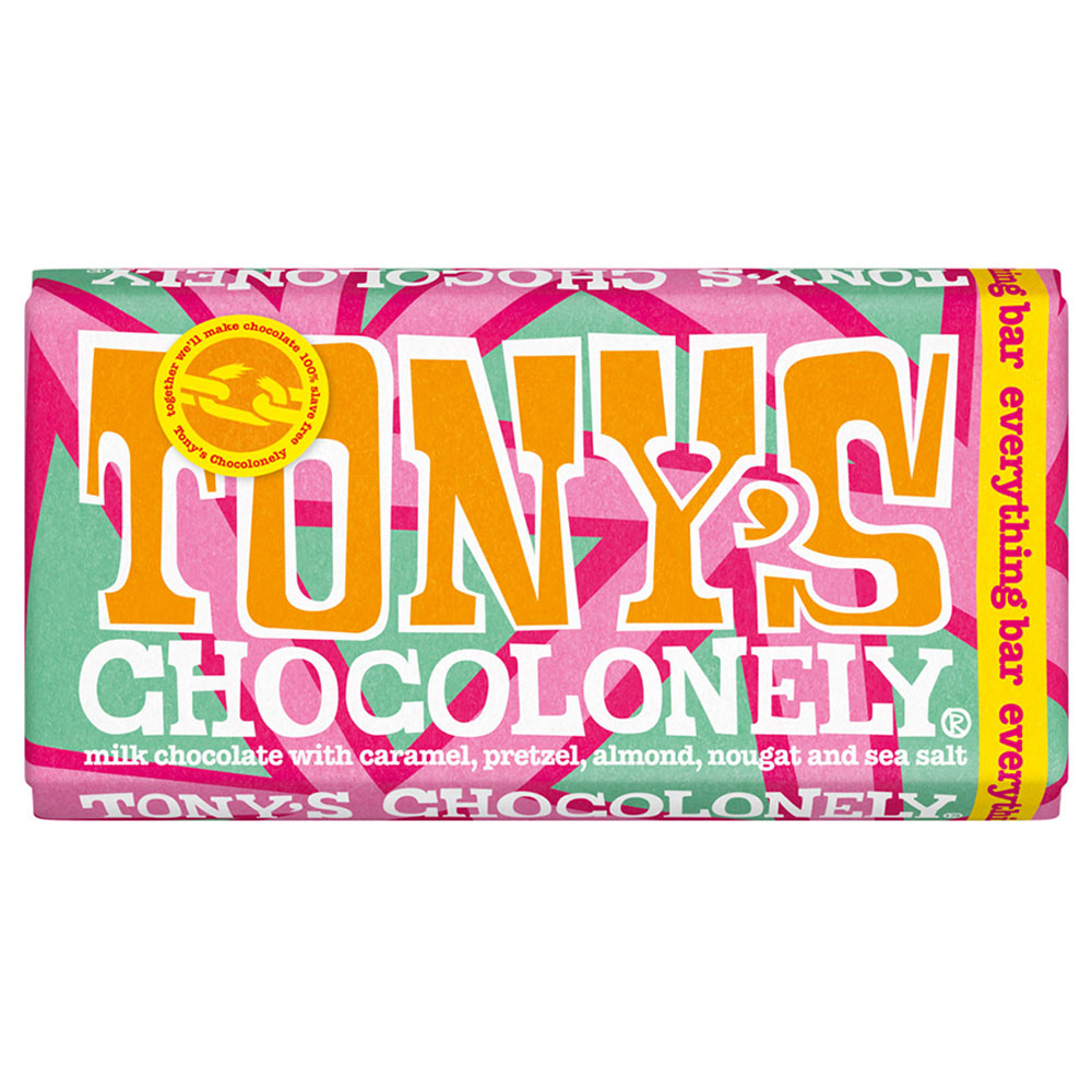 Tonys Chocolonely Fairtrade Everything Bar - Earthmother.ie