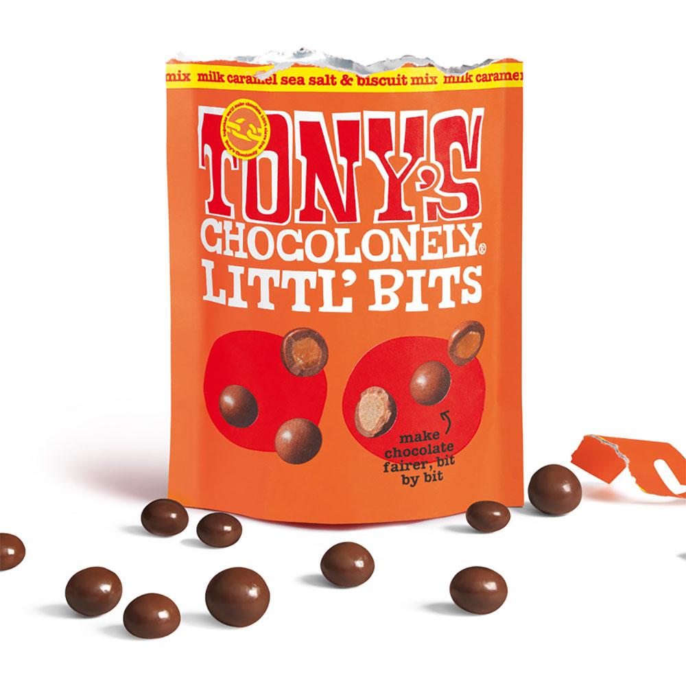 Tonys Chocolonely Littl Bits Caramel Sea Salt - Earthmother.ie