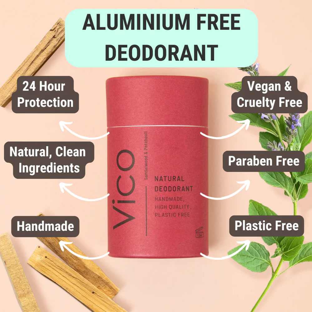 Vico Natural Deodorant Sandalwood Patchouli - Earthmother.ie