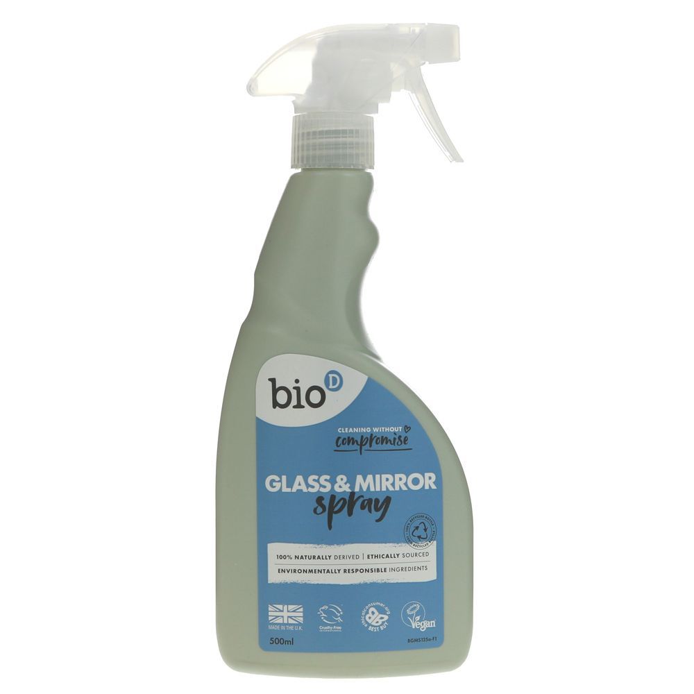 Bio D Glass & Mirror Spray Fragrance Free - Earthmother.ie