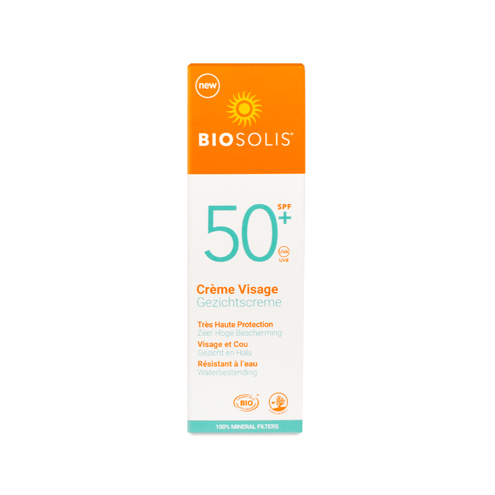 Biosolis Natural Sun Cream for Face SPF50 - Earthmother.ie