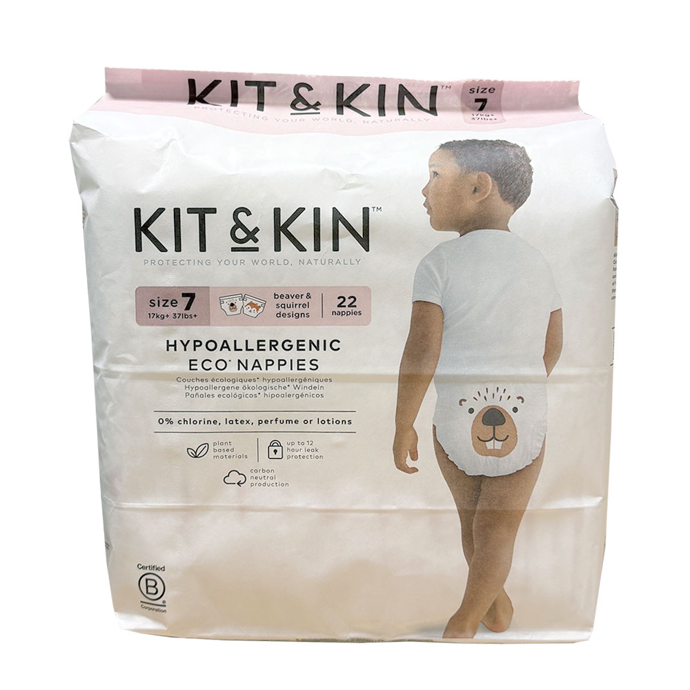 Kit & Kin Eco Friendly Nappies Size 7 - Earthmother.ie