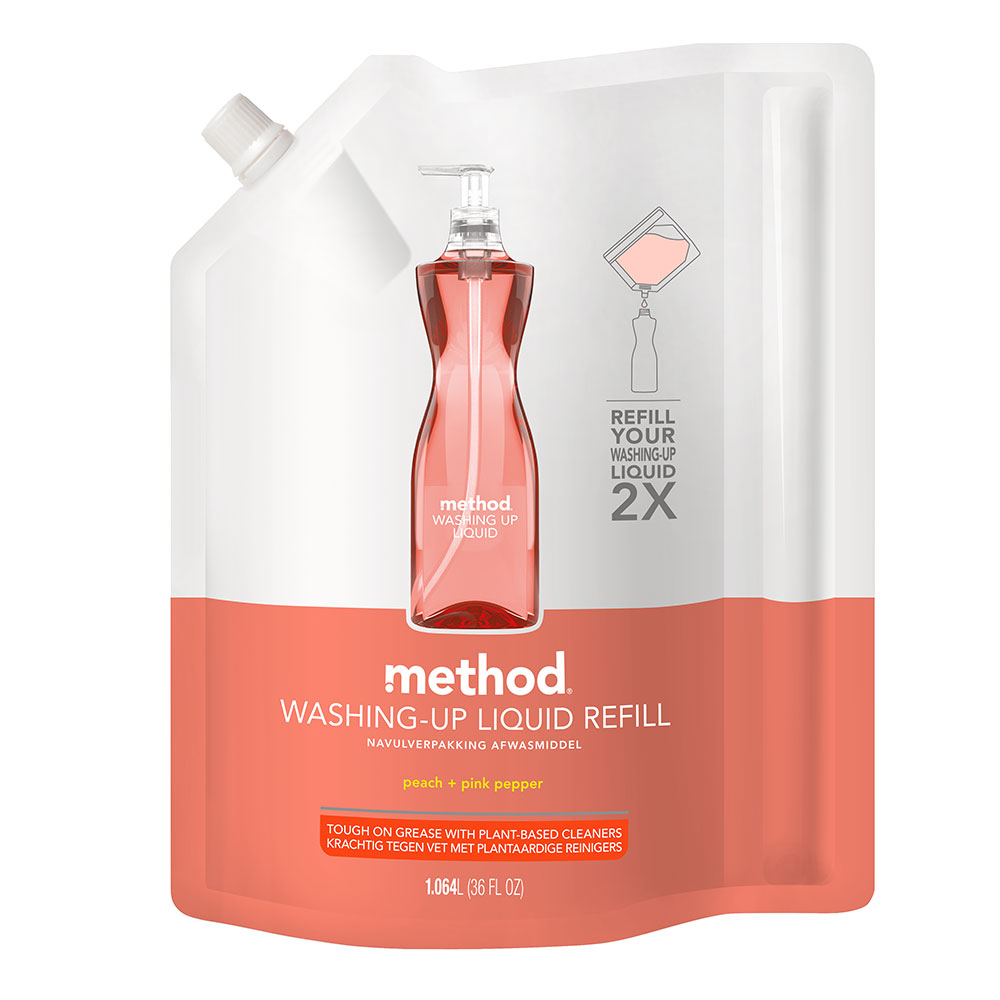 Method Washing Up Liquid Refill - Peach + Pink Pepper Earthmother.ie