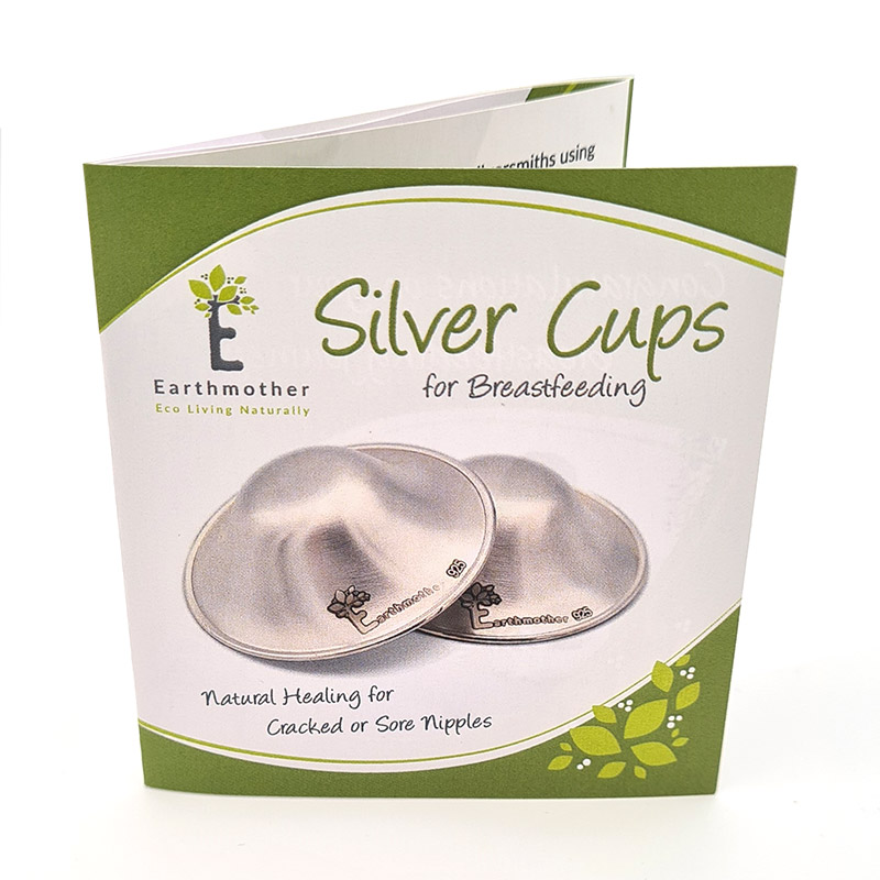 Silver Nursing Cups Earthmother Healing Cups for Breastfeeding ...