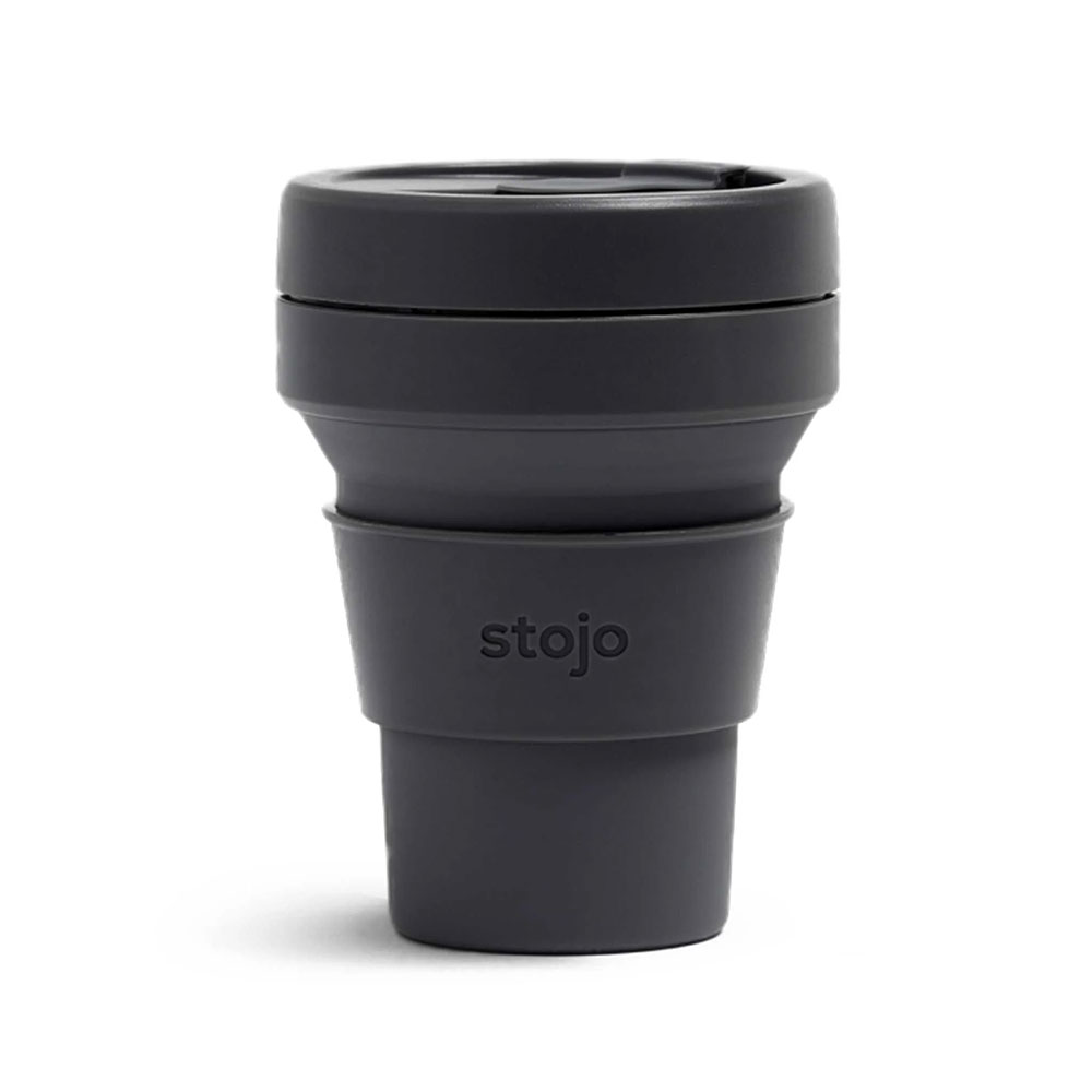 Stojo Reusable Coffee Cup Carbon - Earthmother.ie